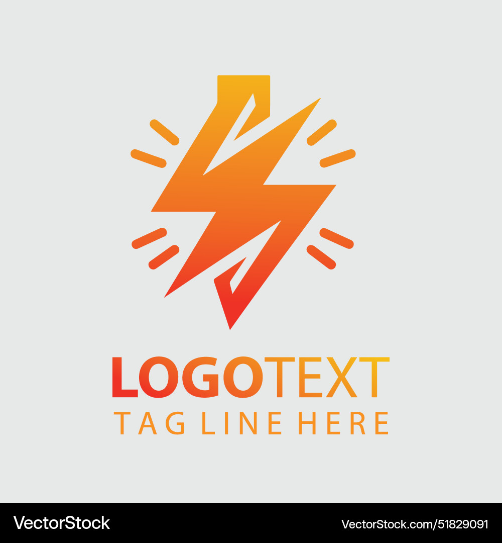 Electric bolt logo Royalty Free Vector Image - VectorStock