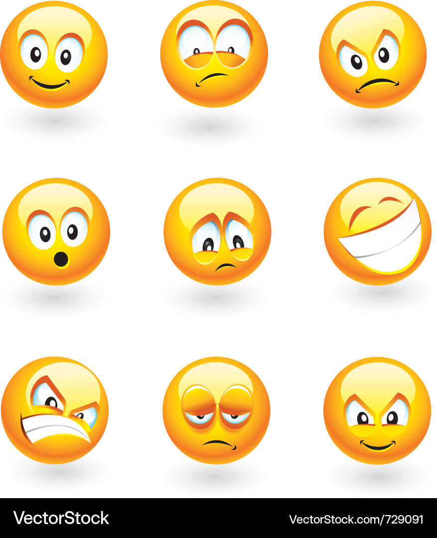 Emoticons Royalty Free Vector Image - VectorStock