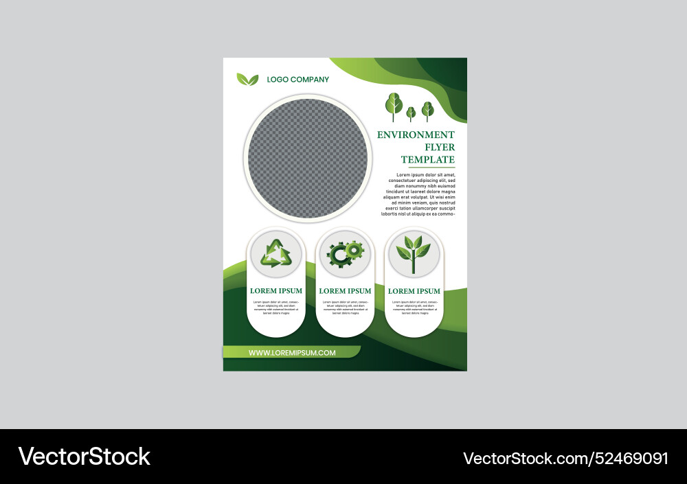 Flyer template with nature plant design pro Vector Image