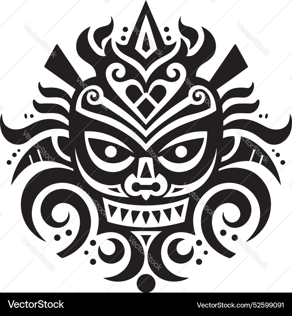 Heritage harmony graphics embracing dayak Vector Image