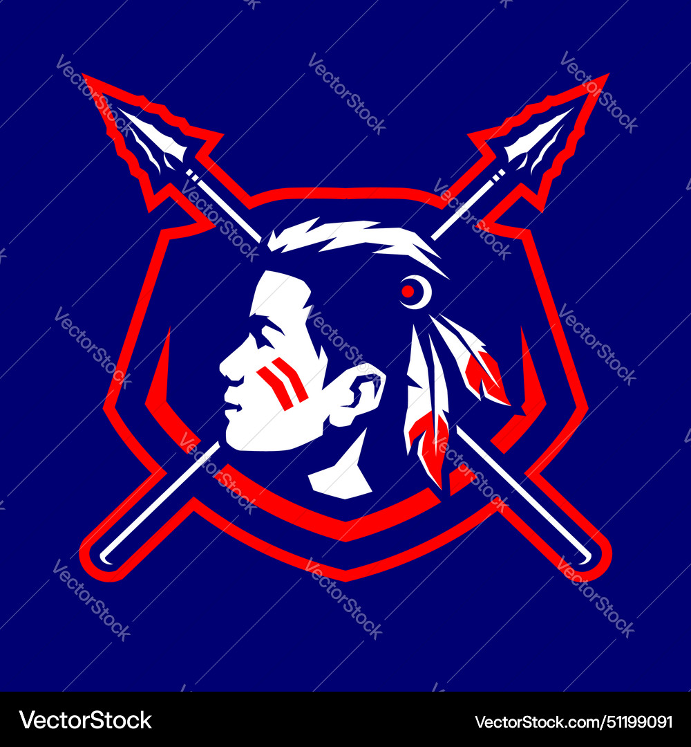 Native american warriors character design Vector Image