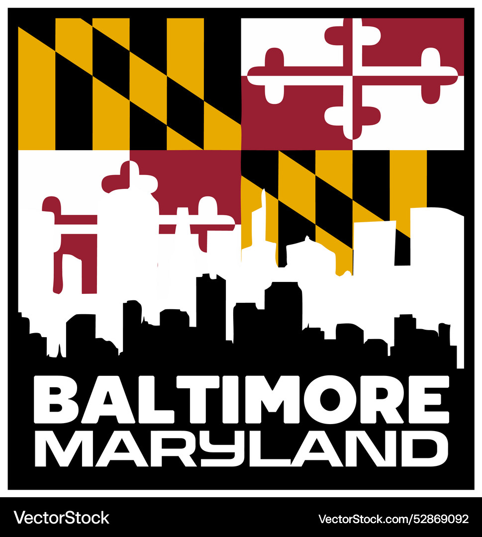 Baltimore maryland united states Royalty Free Vector Image