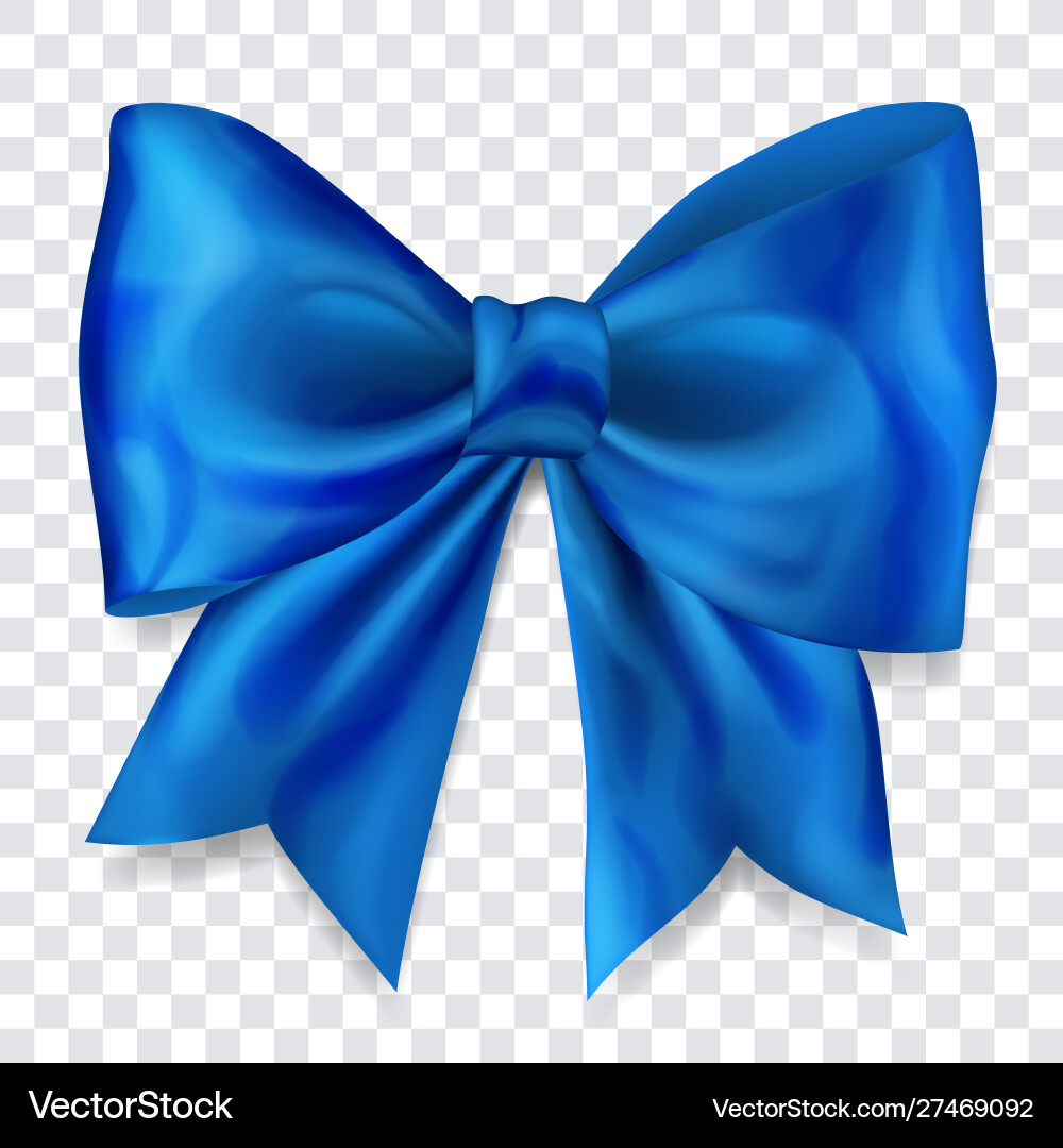 Big blue bow Royalty Free Vector Image - VectorStock