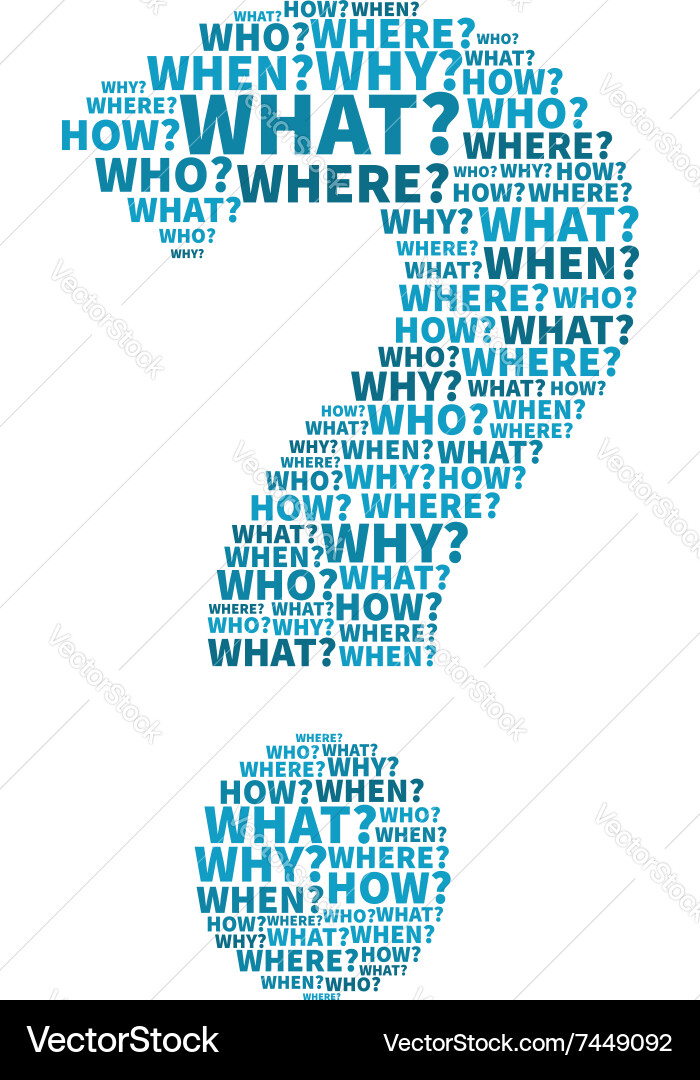 Blue question mark Royalty Free Vector Image - VectorStock