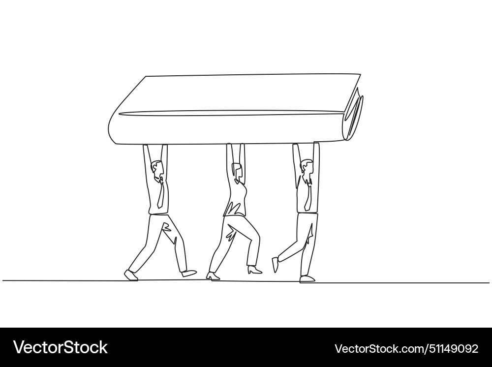 Continuous one line drawing a group Royalty Free Vector