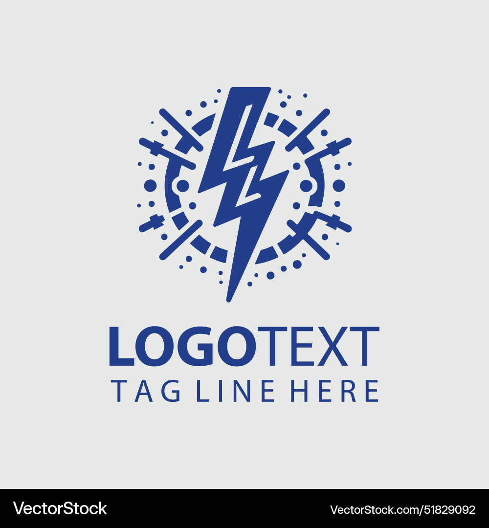 Electric bolt logo Royalty Free Vector Image - VectorStock
