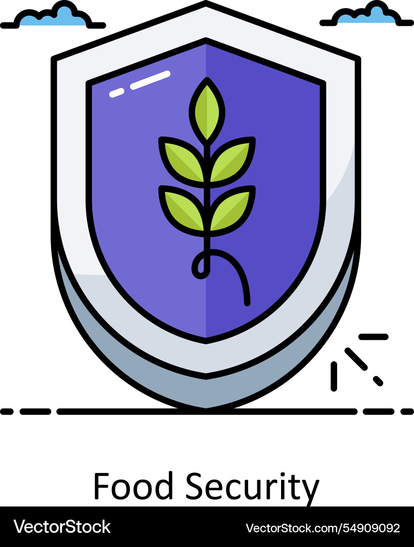 Food security icon style Royalty Free Vector Image