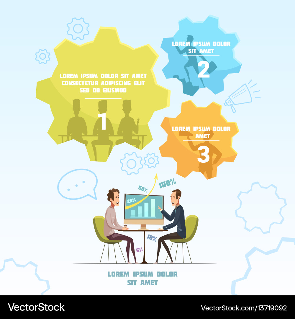 Meeting infographic set Royalty Free Vector Image