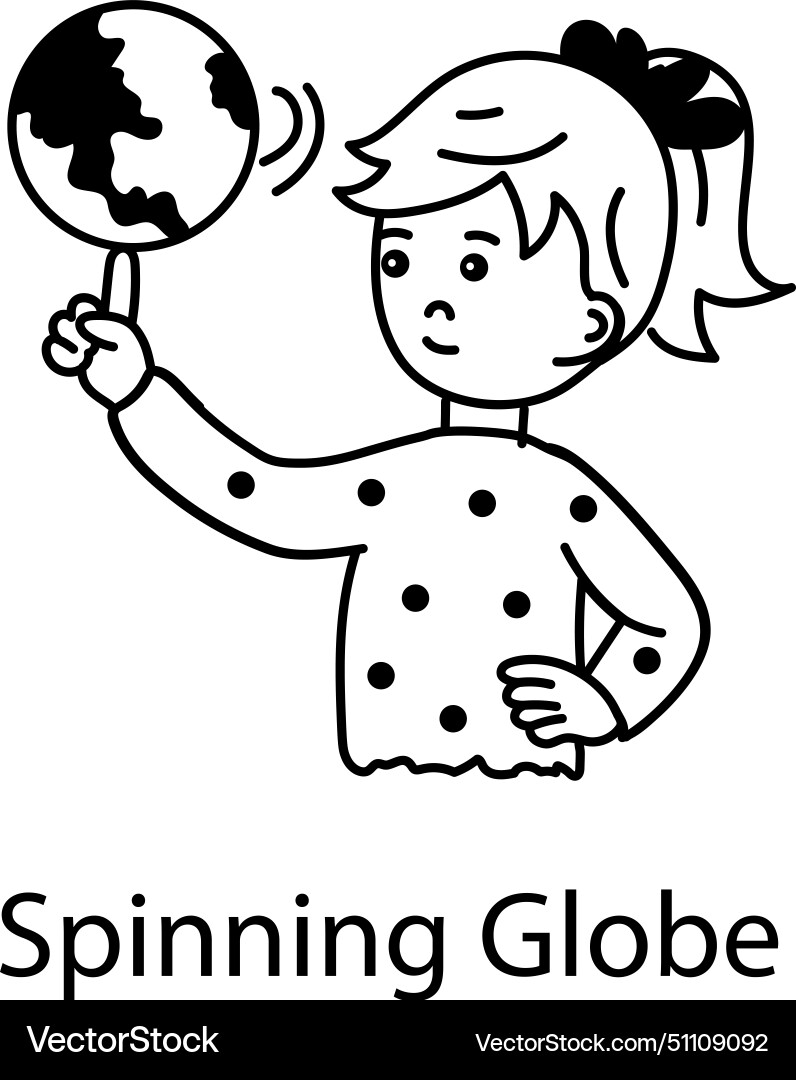 Spinning globe Royalty Free Vector Image - VectorStock