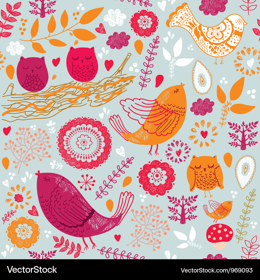 Cute animals background Royalty Free Vector Image