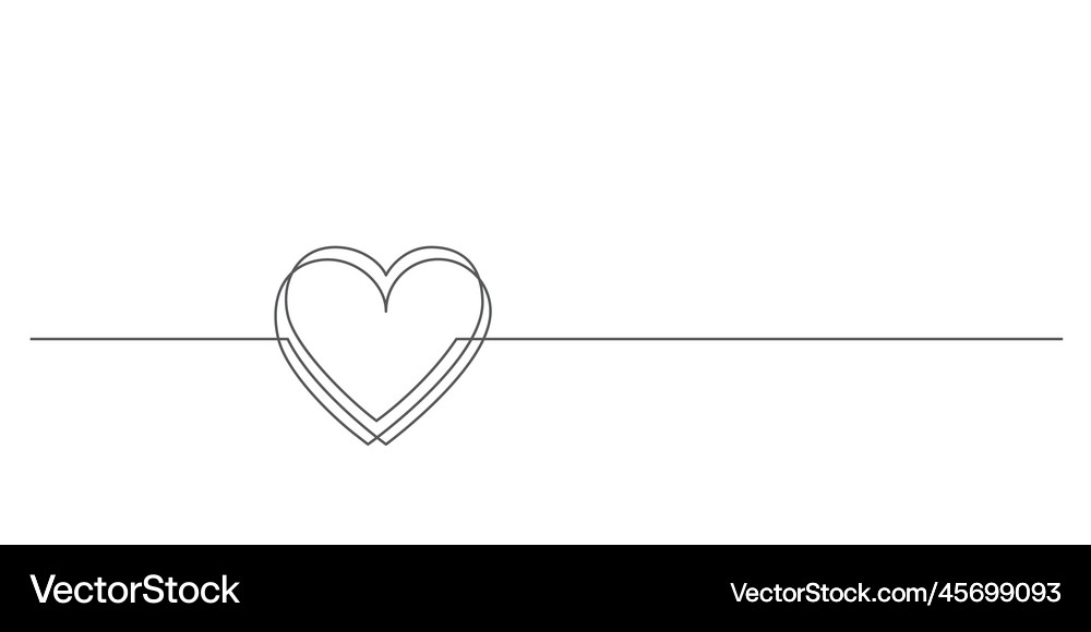 Heart decorative line art Royalty Free Vector Image