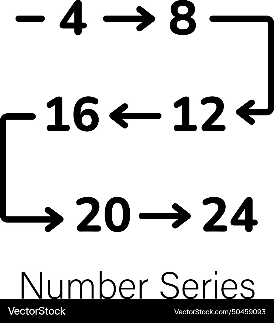 Number series Royalty Free Vector Image - VectorStock