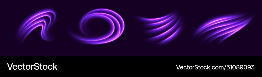 Purple speed lines light in motion glowing Vector Image