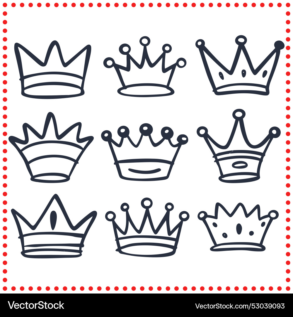 Royalty crown set ideal for high end and regal Vector Image