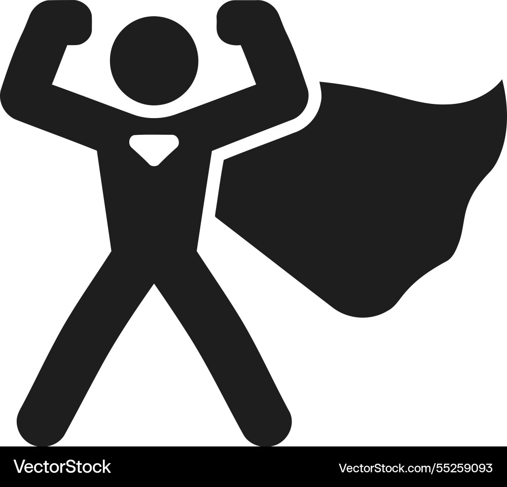 Superhero strength icon Royalty Free Vector Image