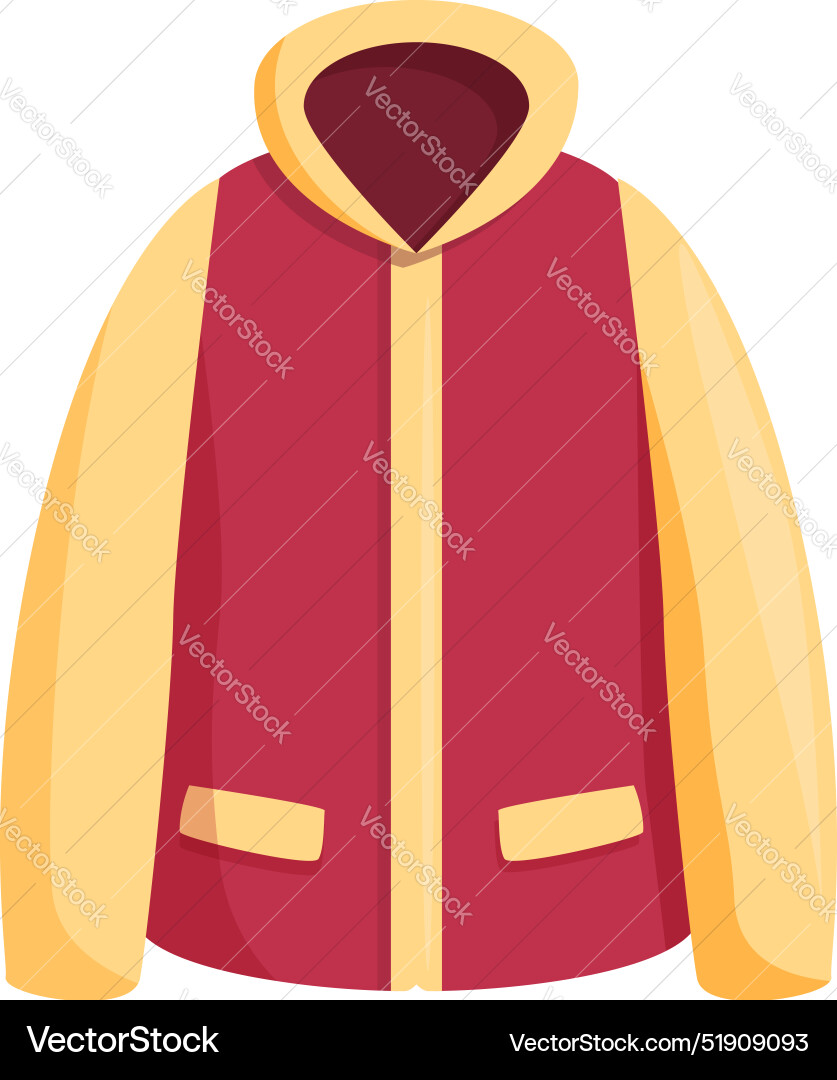 Warm winter jacket providing comfort Royalty Free Vector