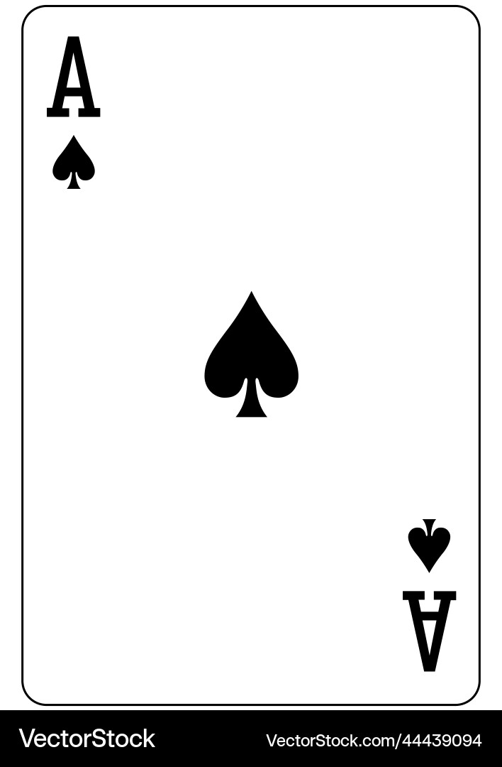 Ace of Spades Playing Card Royalty Free Vector Image