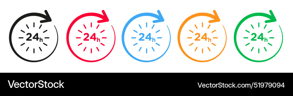 Always available customer support icon for 247 Vector Image