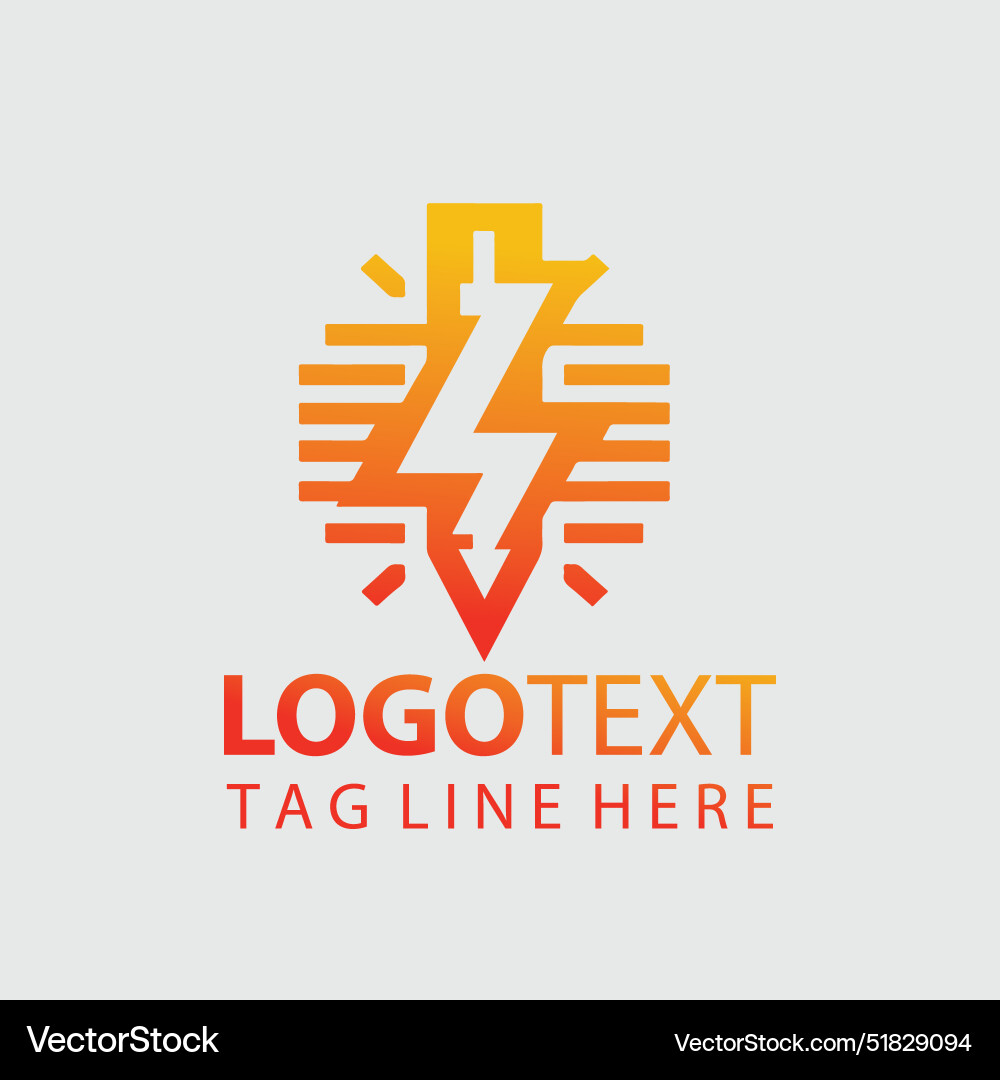 Electric bolt logo Royalty Free Vector Image - VectorStock