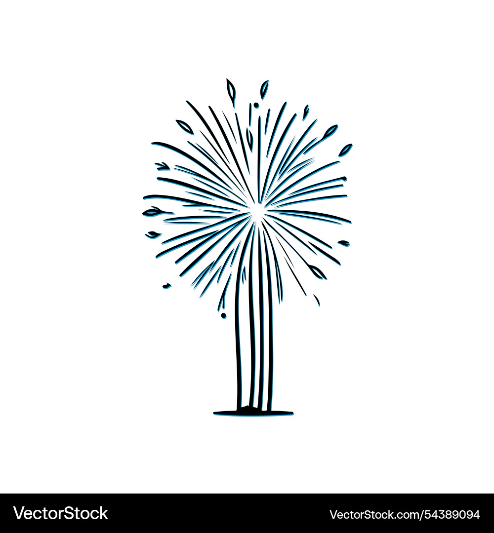 Firework sketch design celebration party Vector Image