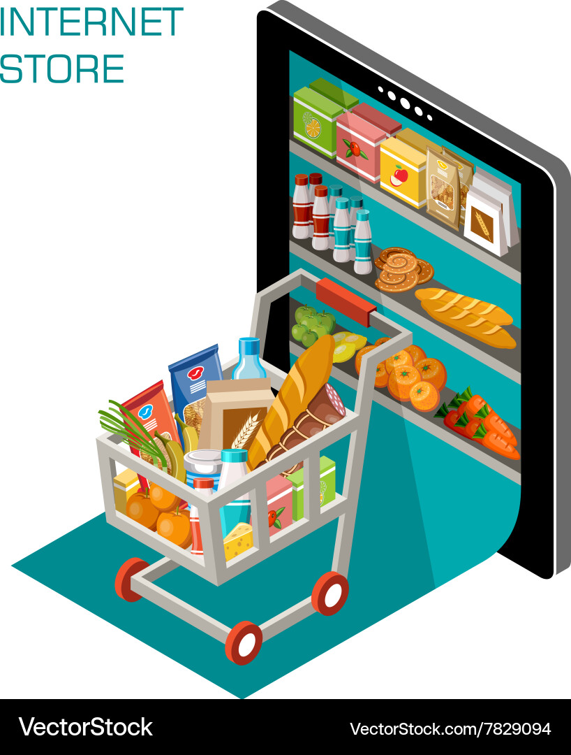 Internet store Royalty Free Vector Image - VectorStock