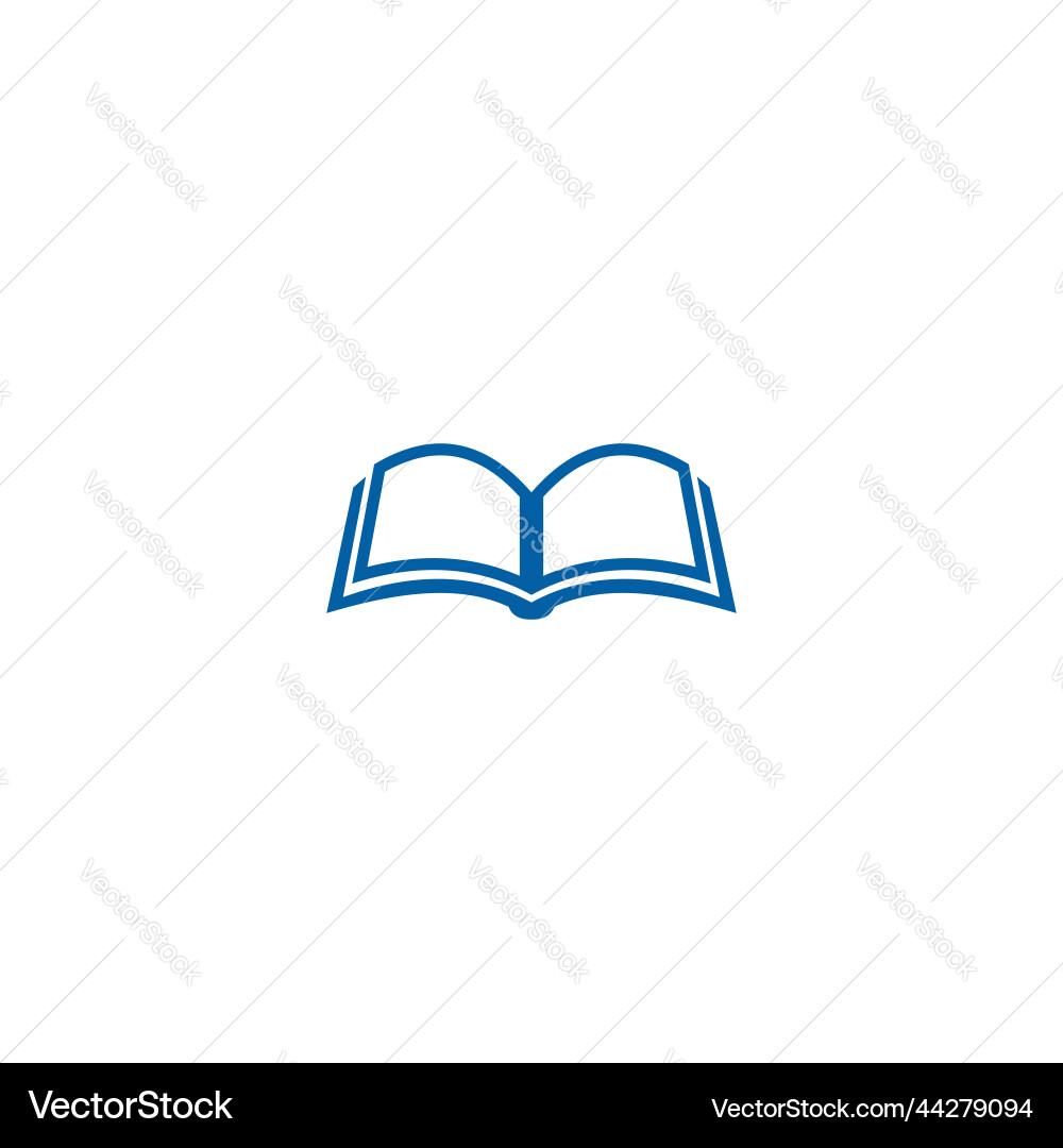 Open book icon logo Royalty Free Vector Image - VectorStock