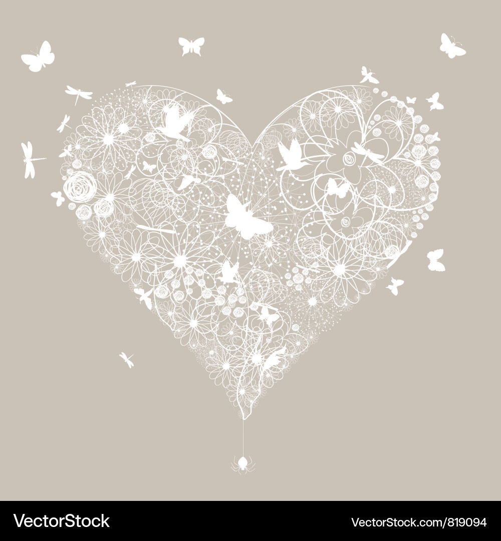 Wedding heart Royalty Free Vector Image - VectorStock