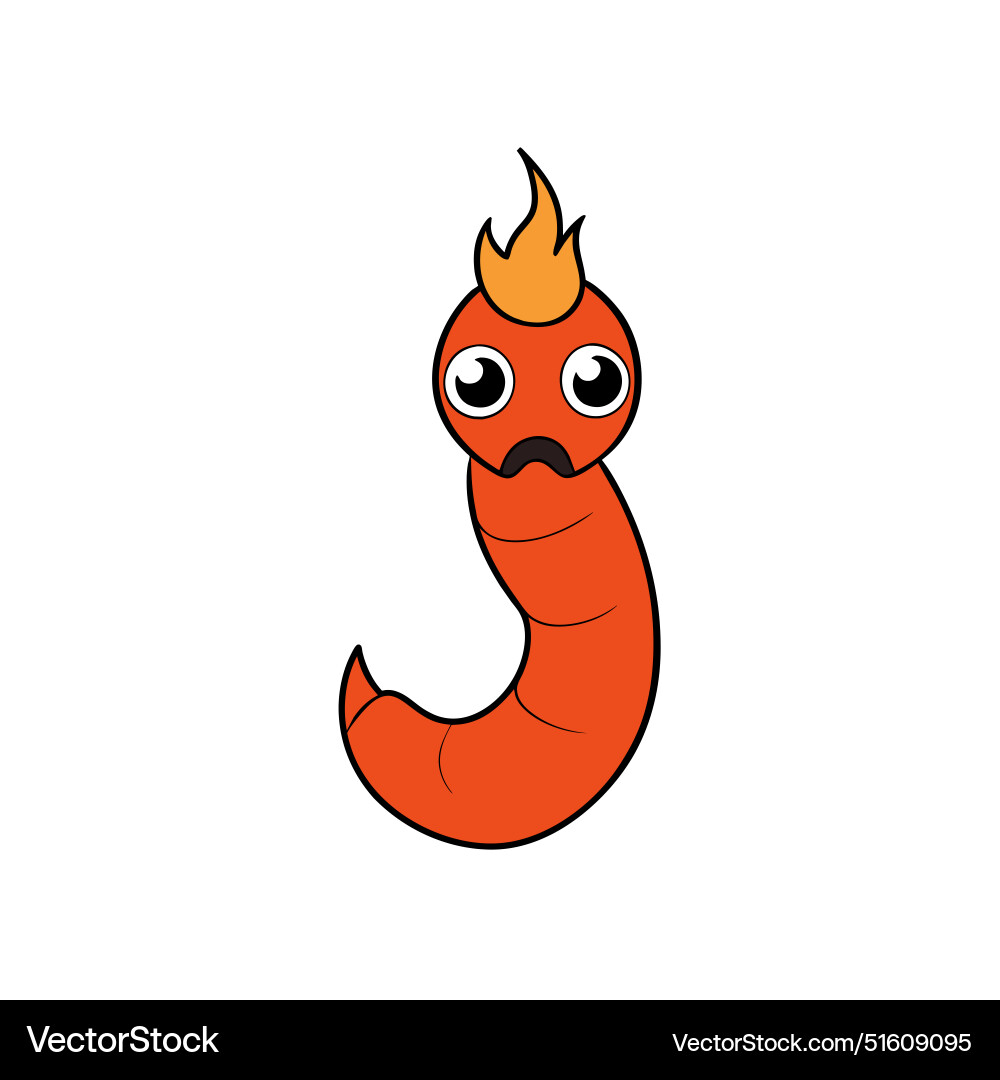 Bearded fireworm stands icon Royalty Free Vector Image