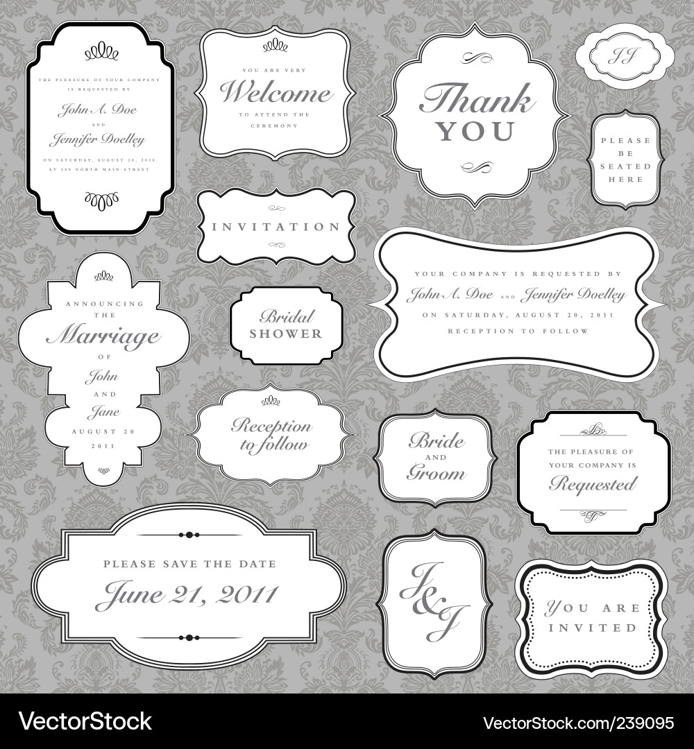 Complex frame set Royalty Free Vector Image - VectorStock