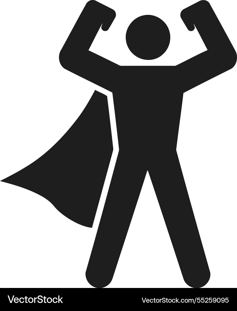 Victory superhero icon Royalty Free Vector Image