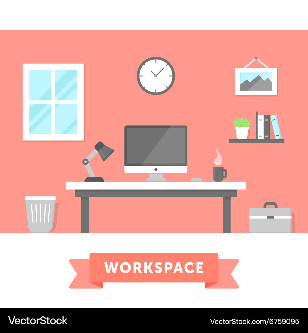 Workspace Royalty Free Vector Image - VectorStock