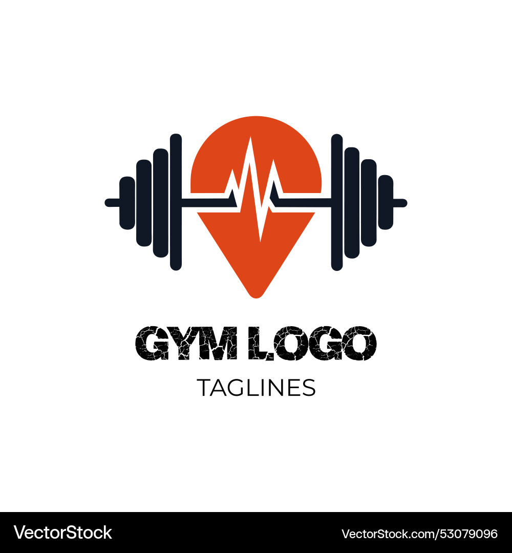 An iconic gym logo Royalty Free Vector Image - VectorStock