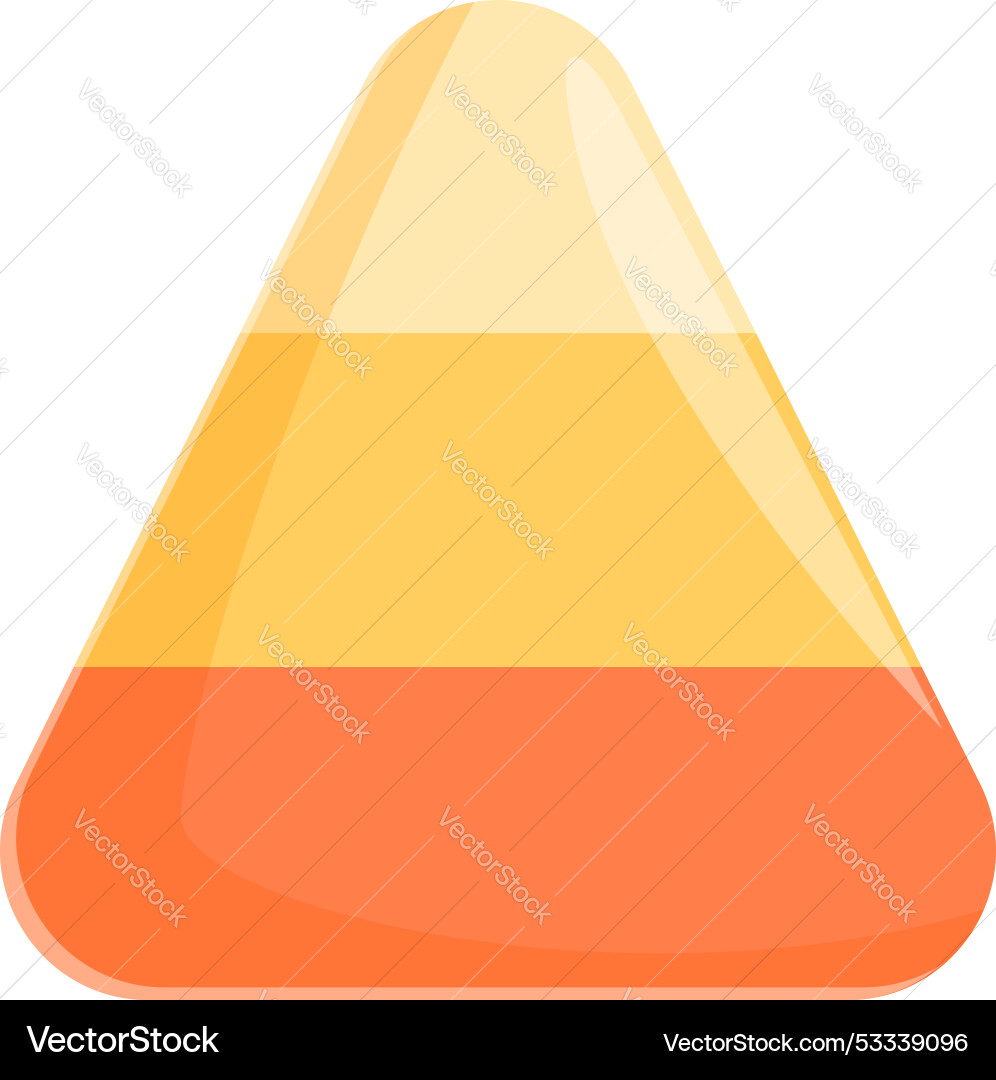 Classic candy corn triangle showing layers Vector Image