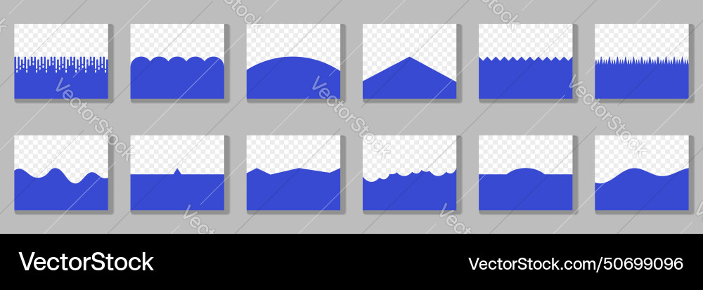 Divider shape for website top section separator Vector Image