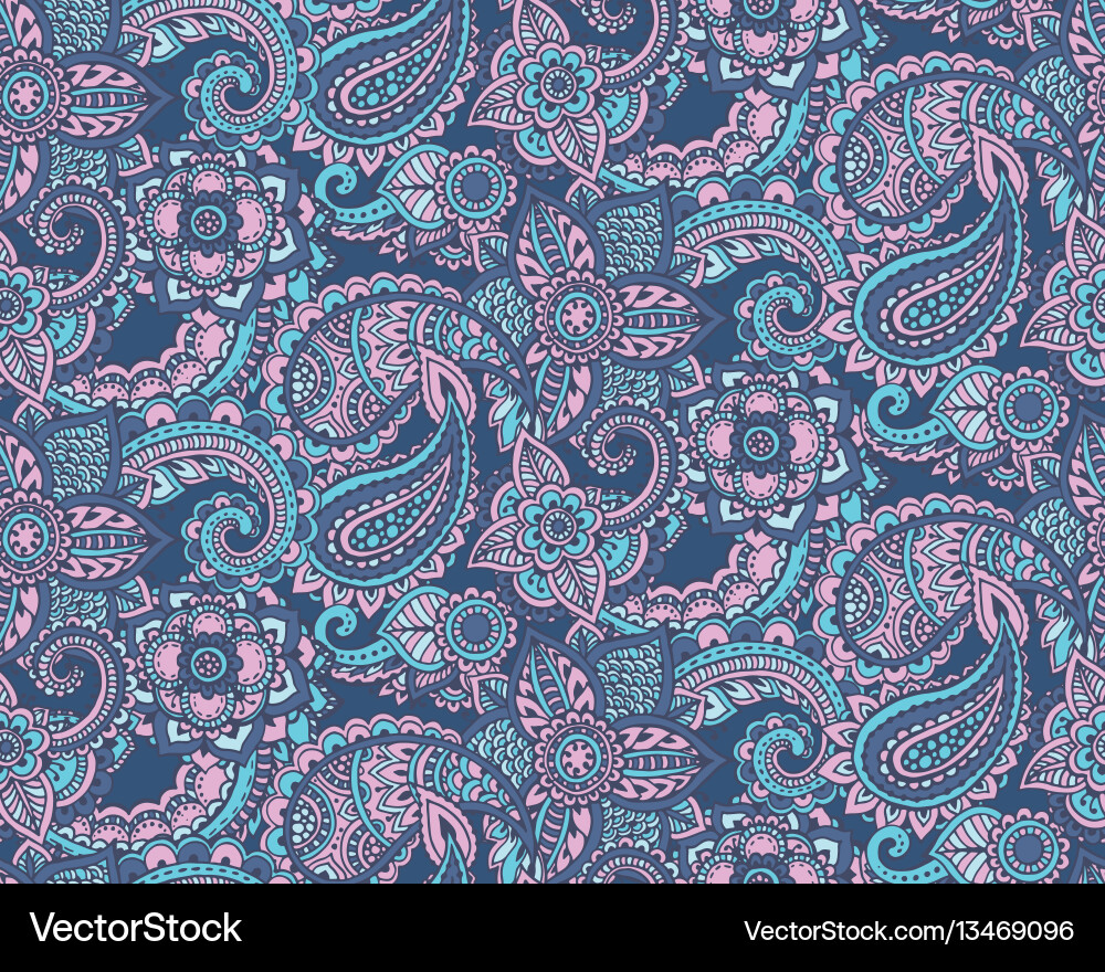 Floral Henna Pattern Royalty Free Vector Image