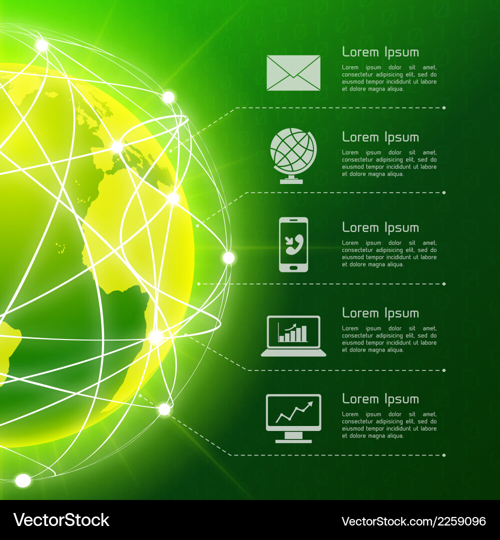 Network green background Royalty Free Vector Image