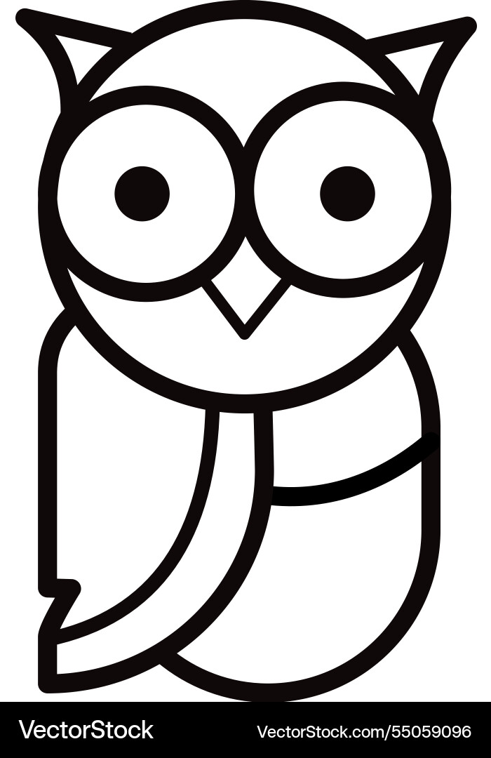Owl - icon Royalty Free Vector Image - VectorStock