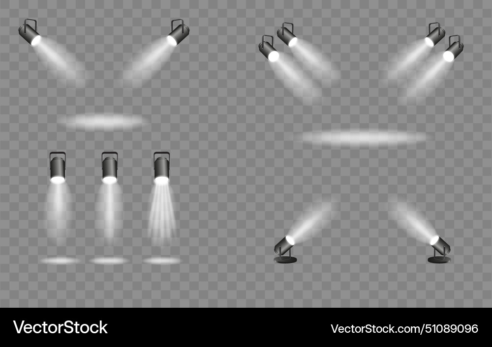 Spotlight lighting light source studio Royalty Free Vector