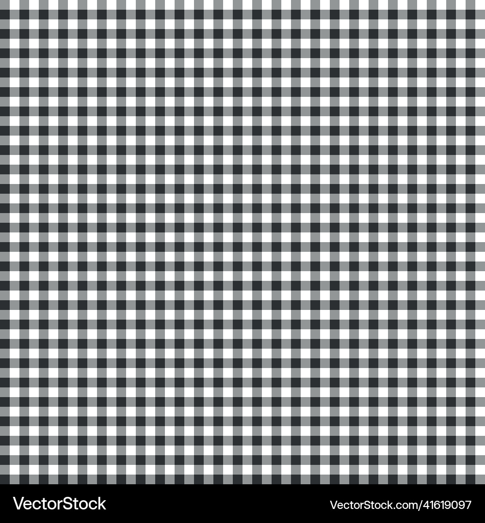 Black seamless gingham pattern Royalty Free Vector Image