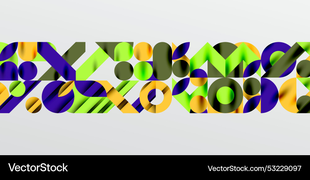 Colorful simple dynamic geometric forms circles Vector Image