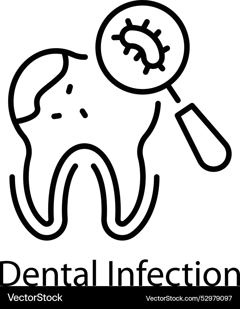Impacted tooth Royalty Free Vector Image - VectorStock Impacted tooth Royalty Free Vector Image - VectorStock
