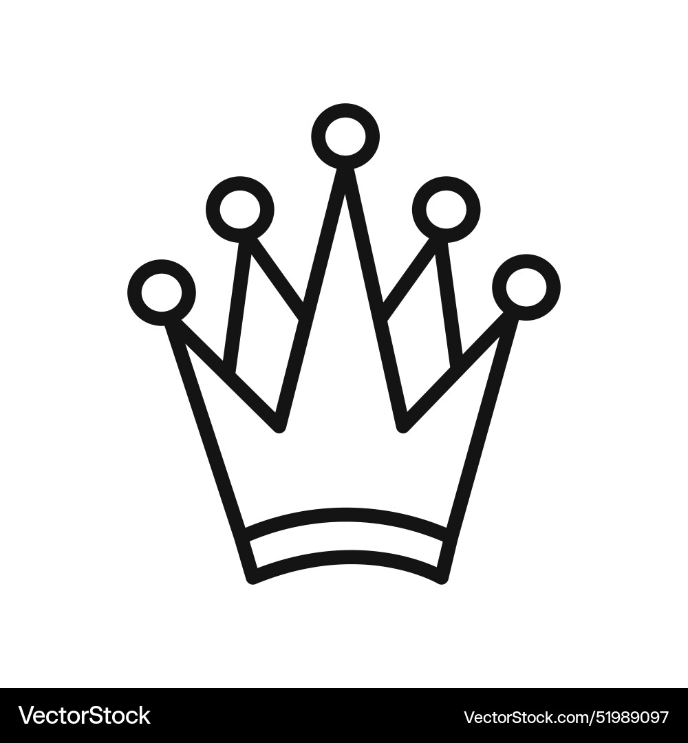 King crown icon mark in filled style Royalty Free Vector