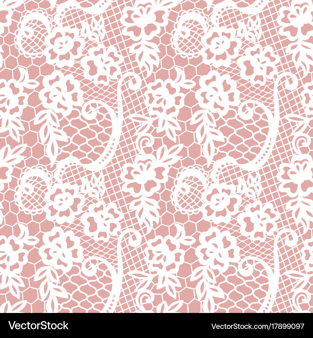 Lace seamless pattern with flowers Royalty Free Vector Image