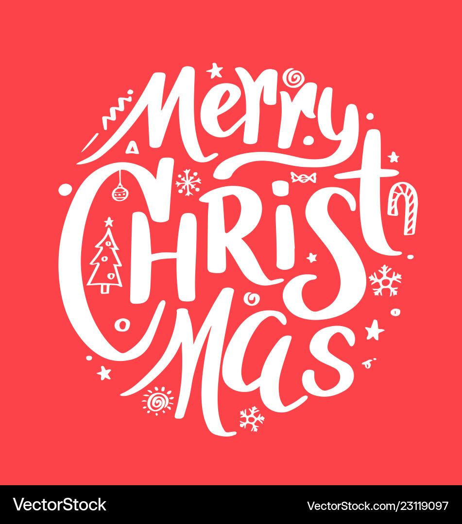 Merry christmas letter Royalty Free Vector Image