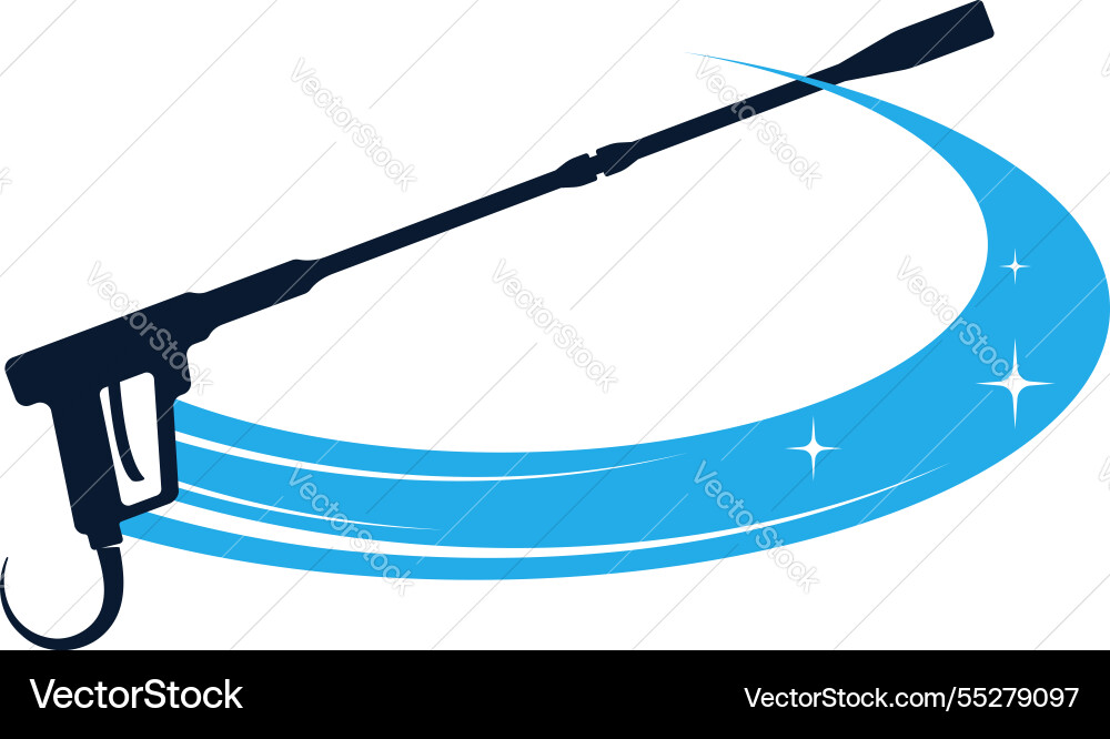 Power Washing Symbol - Water Jet Royalty Free Vector Image