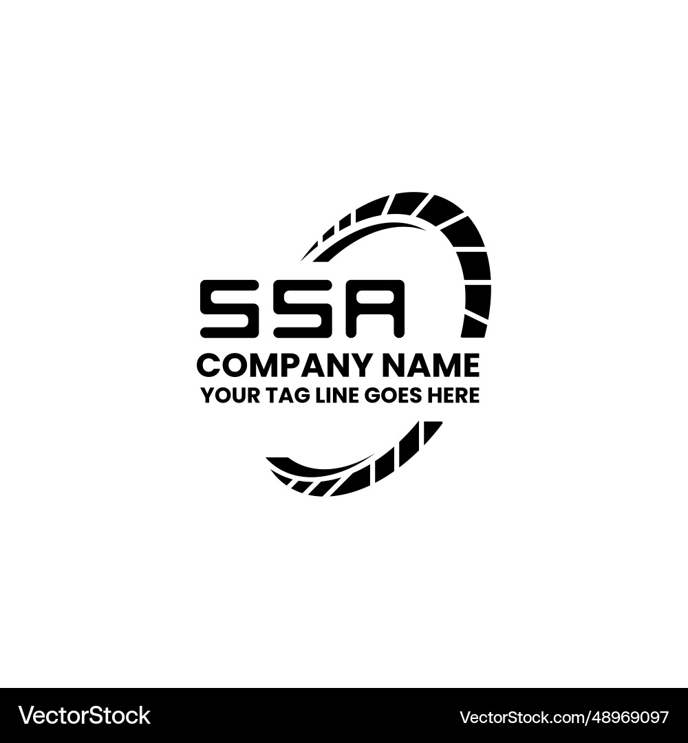 Ssa letter logo design simple and modern Vector Image