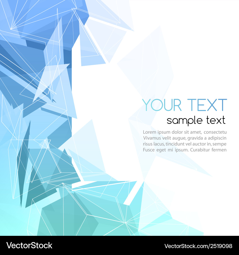 Abstract geometric background with triangle Vector Image