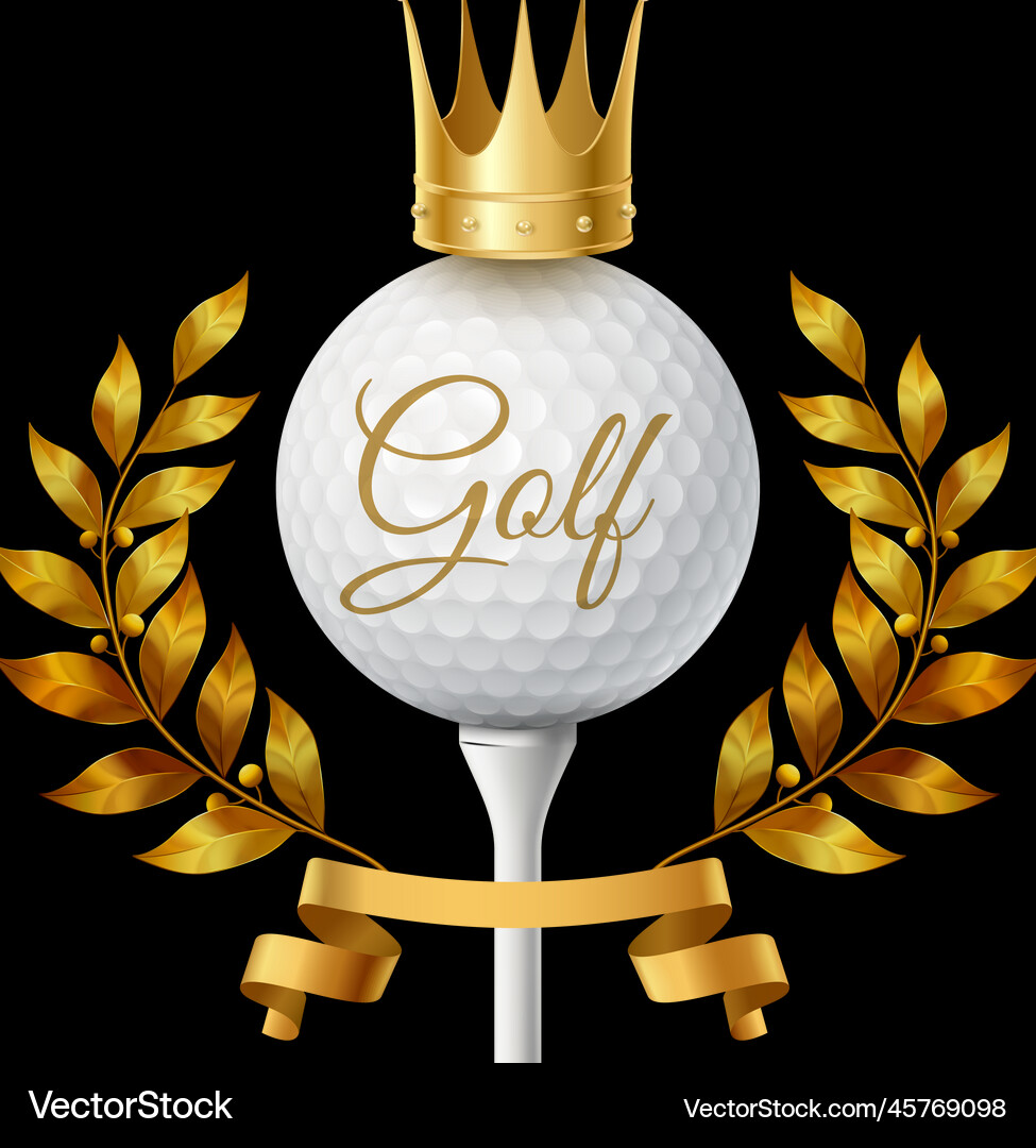 Golf club emblem composition Royalty Free Vector Image