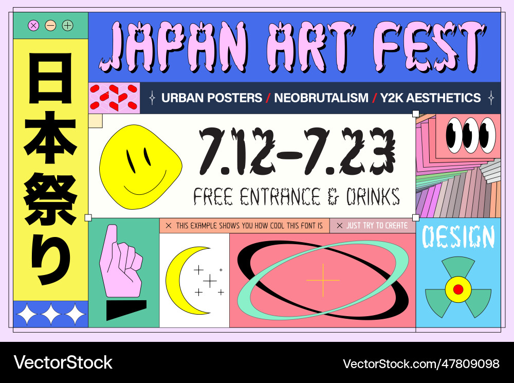 Neon old computer aestethic retro japan pc Vector Image