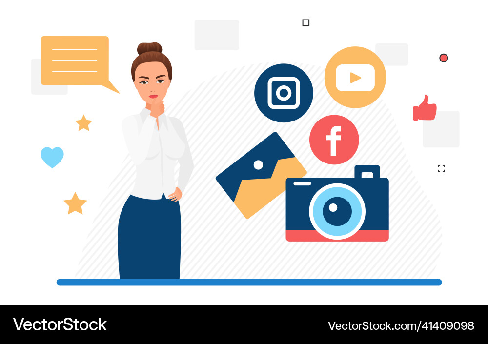 Social media marketing user generated content Vector Image